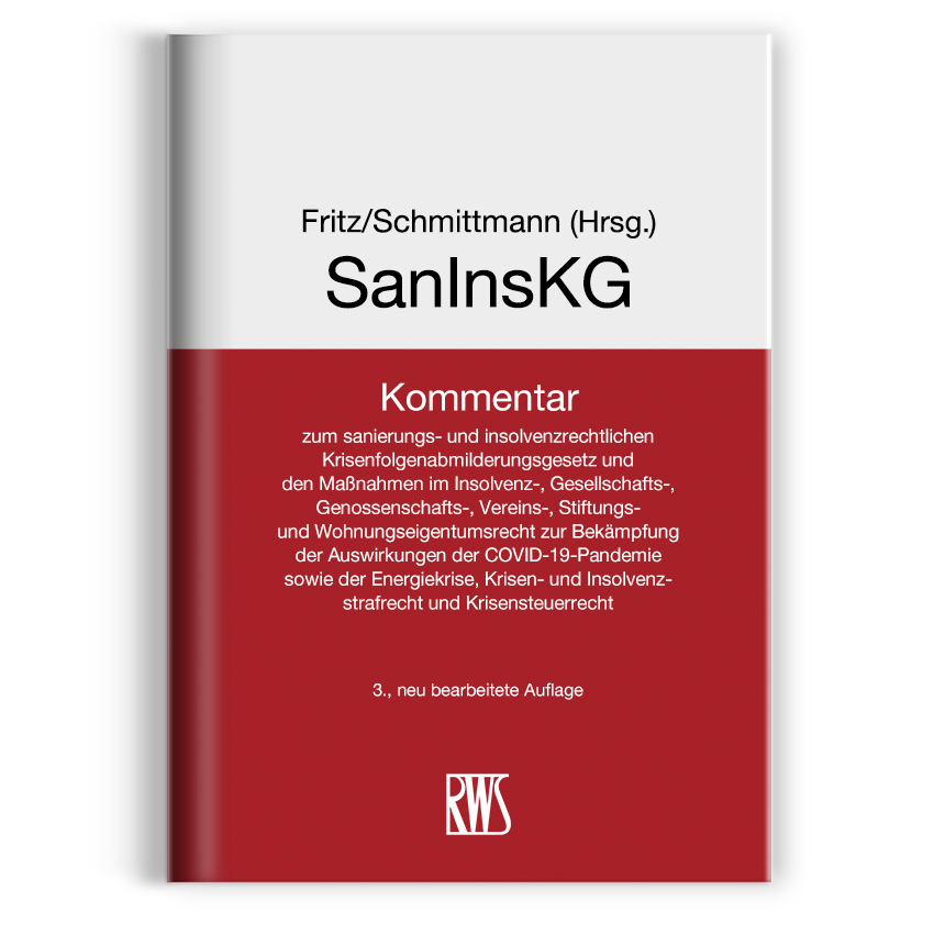 SanInsKG – Kommentar (Fritz / Schmittmann (Hrsg.)) | RWS Verlag